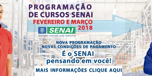 SENAI - SE | Nova Programação SENAI FEVEREIRO E MARÇO